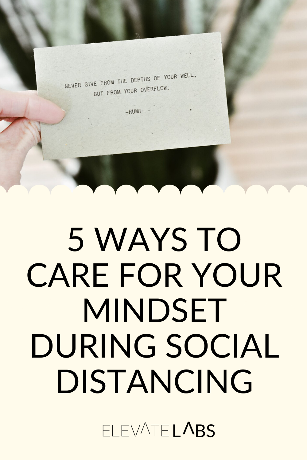 5 ways to care for your mindset during social distancing